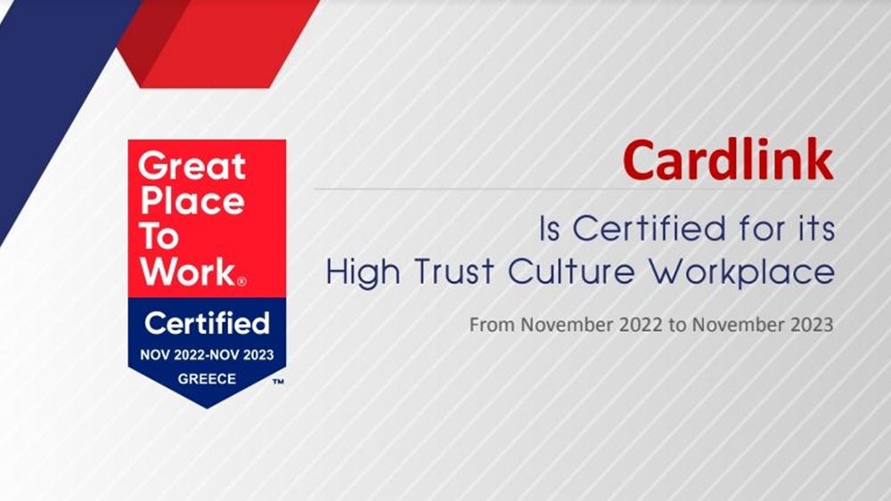 Η Cardlink, μέλος της Worldline, αναδεικνύεται σε Great Place to Work ...